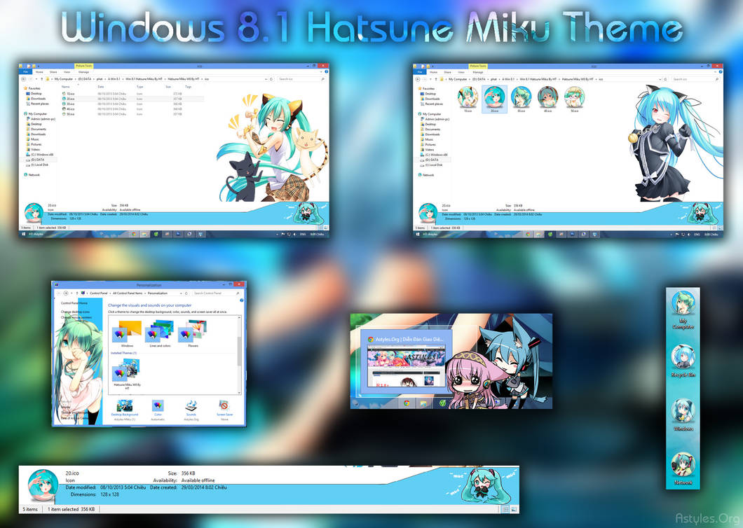 Visual Styles 8~Theme Anime Win 8/8.1 Hatsune Miku by hoangtush on ...