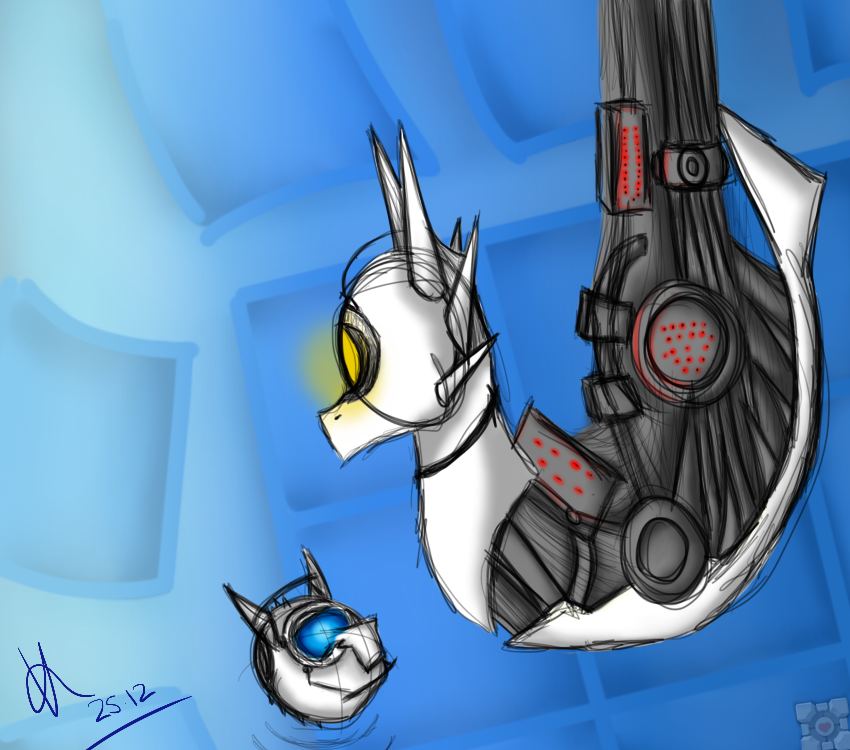 Portal Wheatley Glados