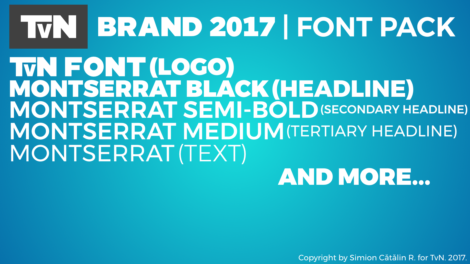 TvN Brand 2017 Font Pack (v1) by CataArchive on DeviantArt