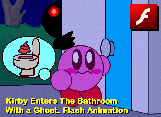 Kirby Enters The Bathroom With a Ghost. by Cuddlesnam on DeviantArt