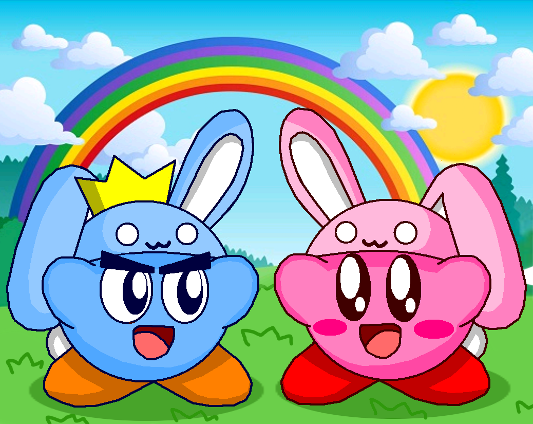 Prince Fluff and Bunny Kirby by Cuddlesnam on DeviantArt