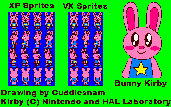 Bunny Kirby Sprites Packs on RPG Maker XP and VX by Cuddlesnam on ...