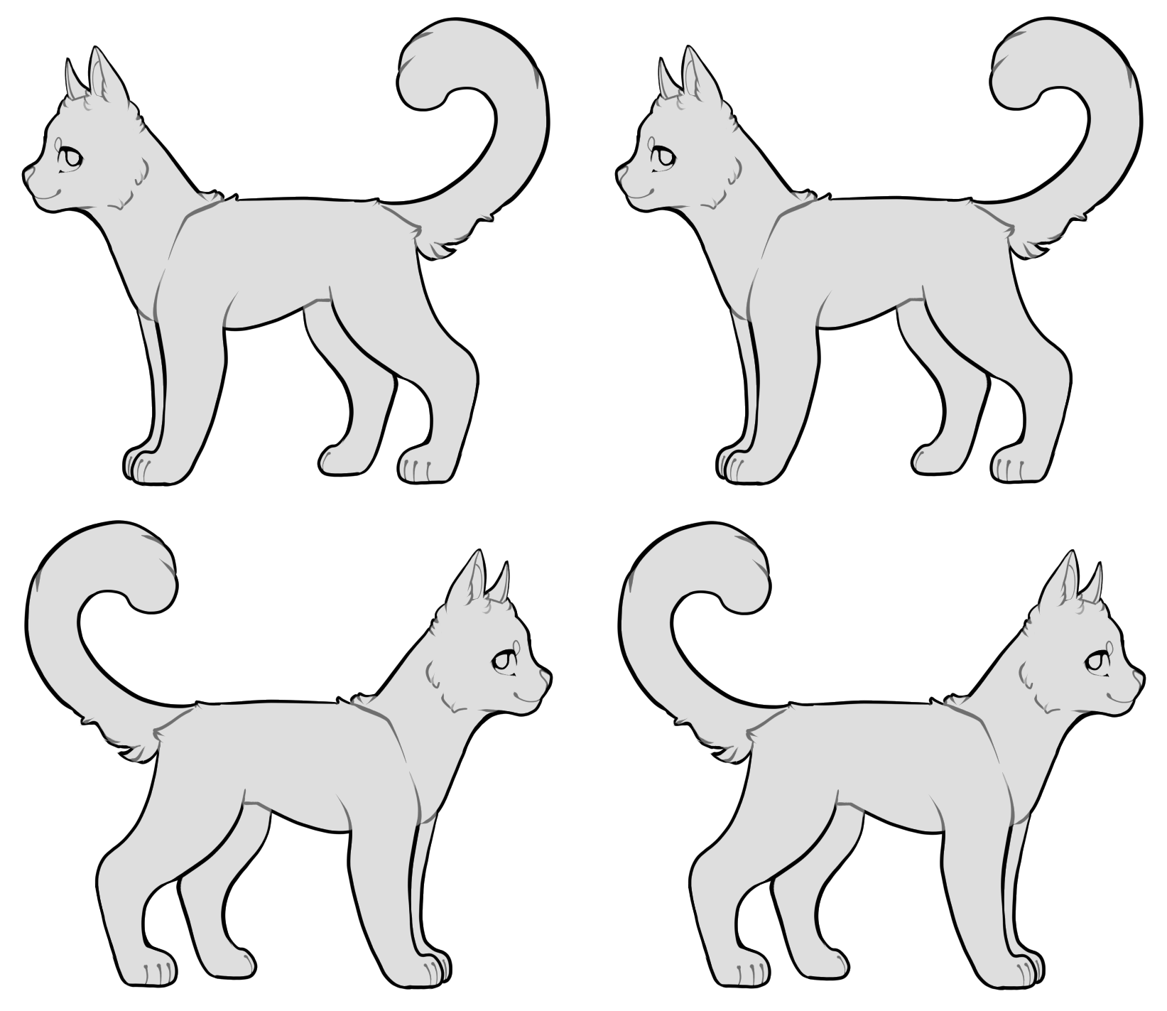Simple Kitty Base - F2U by OnnaAdopts on DeviantArt