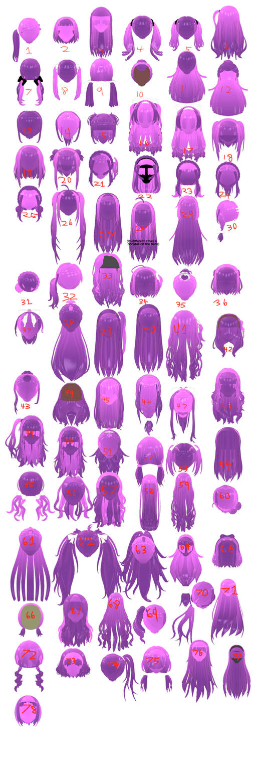 [MMD] Onigiridojo Back Hair Pack [DL] by blueoaks on DeviantArt