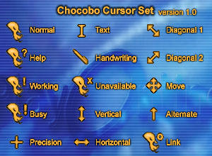 Chocobo Cursor Set v1 by kappa on DeviantArt