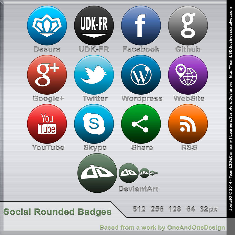 Free Social Rounded Badges by JpotatoTL2D on DeviantArt