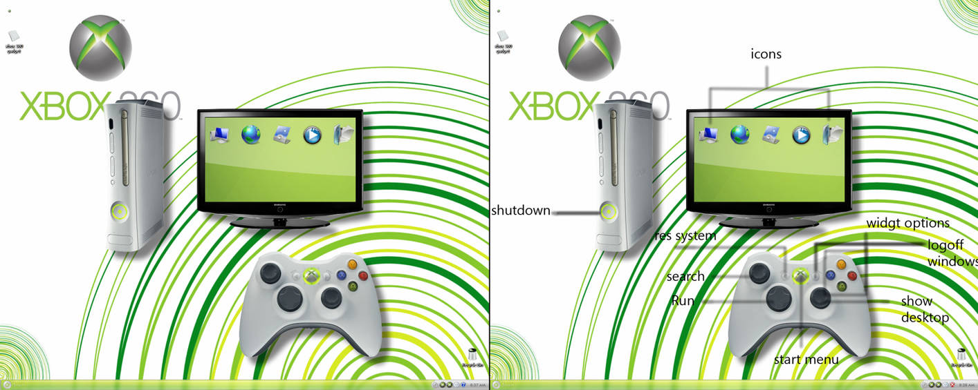 Xbox 360 desktop widget by darpan-aero on DeviantArt