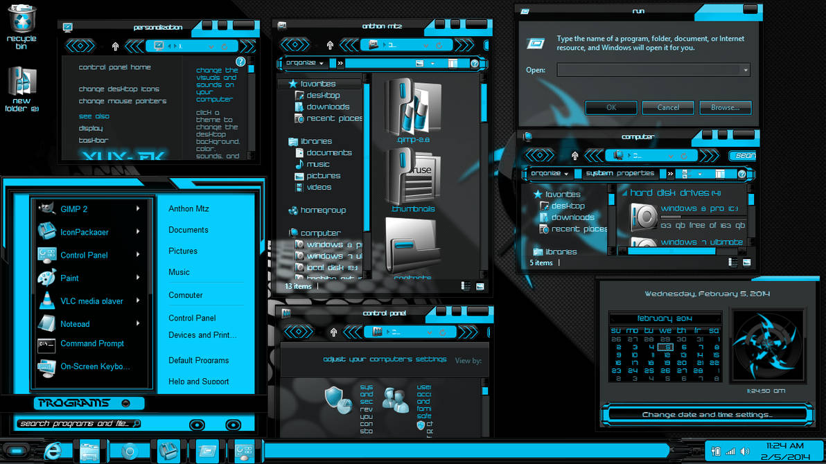 Windows 8.1 Theme Xux Ek (blue) by newthemes on DeviantArt