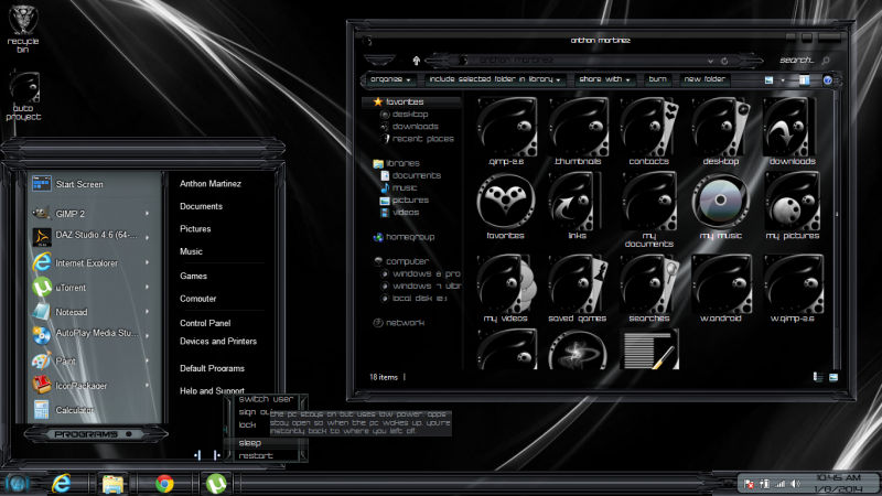 Windows 8.1 theme black glass by newthemes on DeviantArt