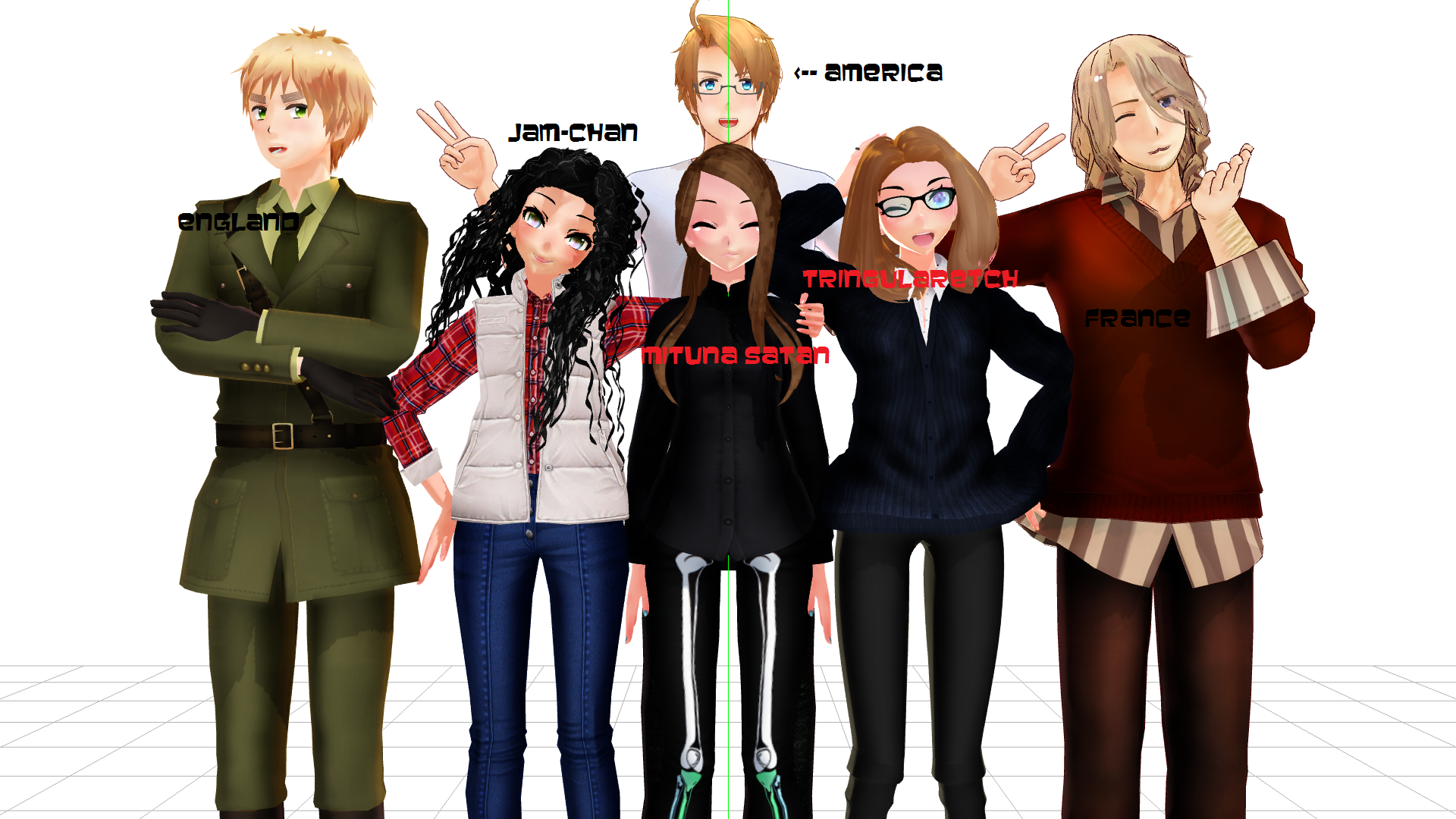 MMD Group Pose(DL) by MitunaSatan on DeviantArt