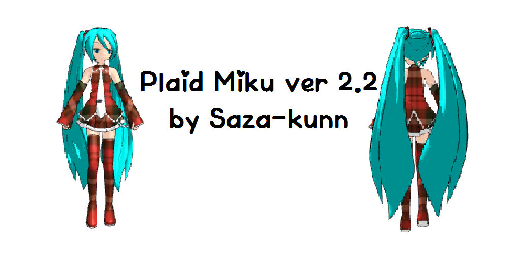 [MMD] Plaid Miku +DL by Saza-kunn on DeviantArt