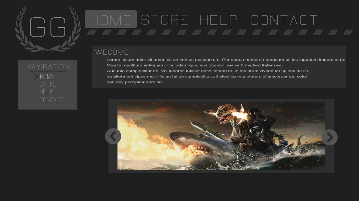 GG Home Website Template .PSD by DotGG on DeviantArt