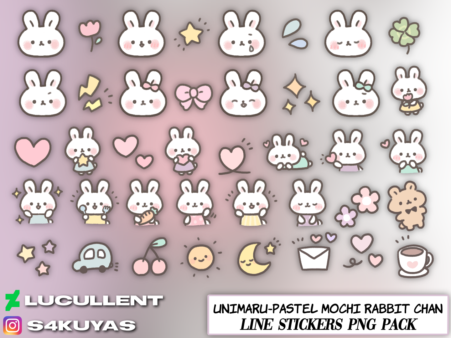 Line Sticker Rabbit