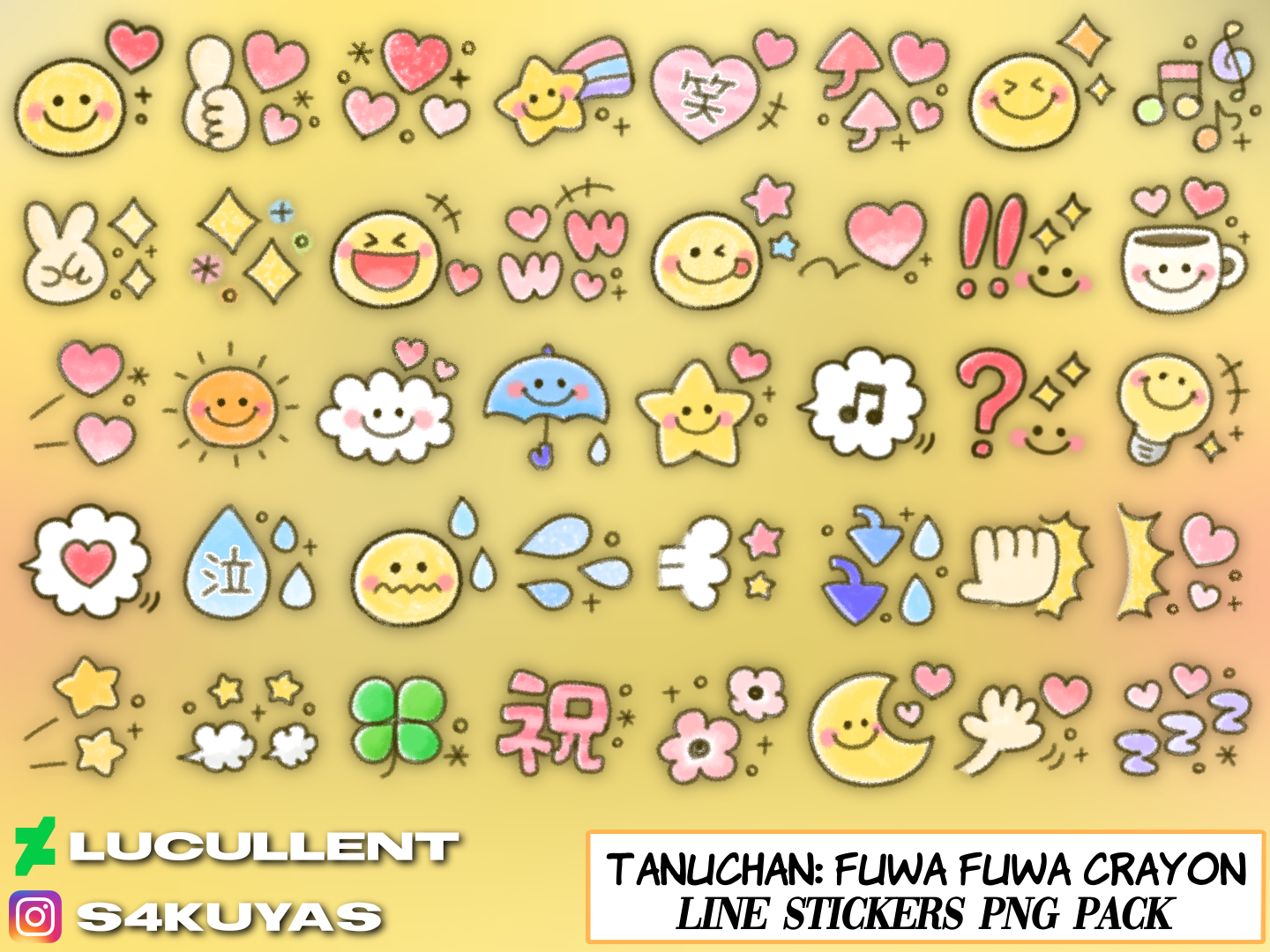 tanuchan: fuwa fuwa crayon (LINE stickers) by lucullent on DeviantArt