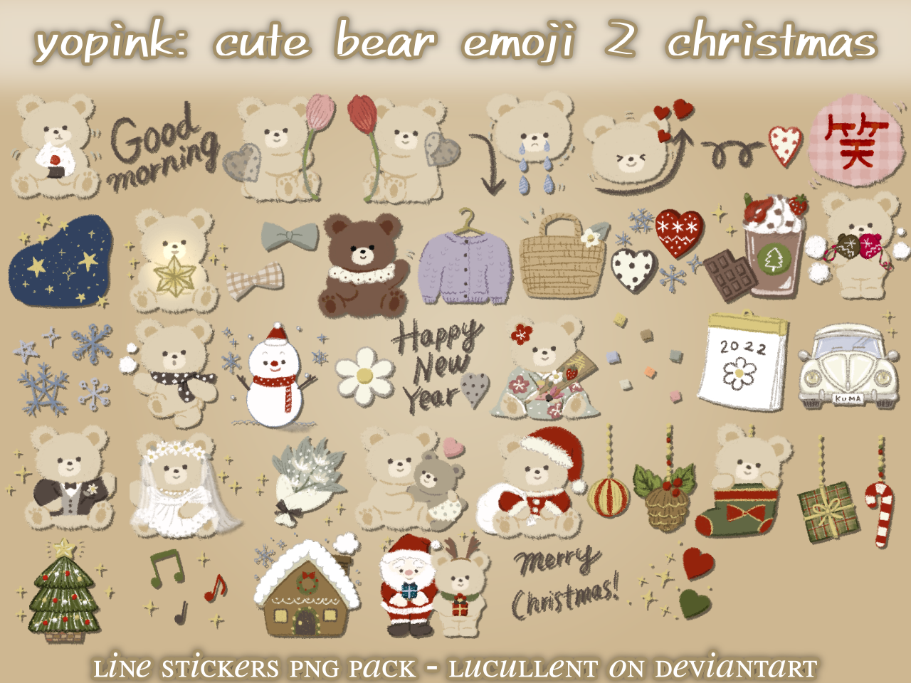 Line Sticker Bear