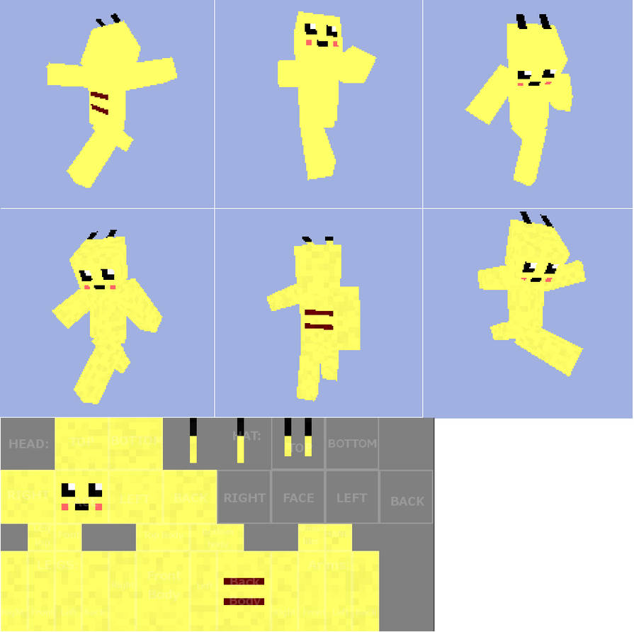 Skydoesminecraft Pikachu Minecraft Skin
