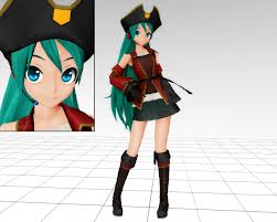 MMD DT Pirate Miku DL by Anonymousgirldownloa on DeviantArt