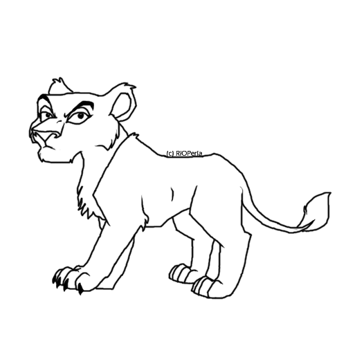 Free Line-Art ~ TLK Outlander lioness by RIOPerla on DeviantArt
