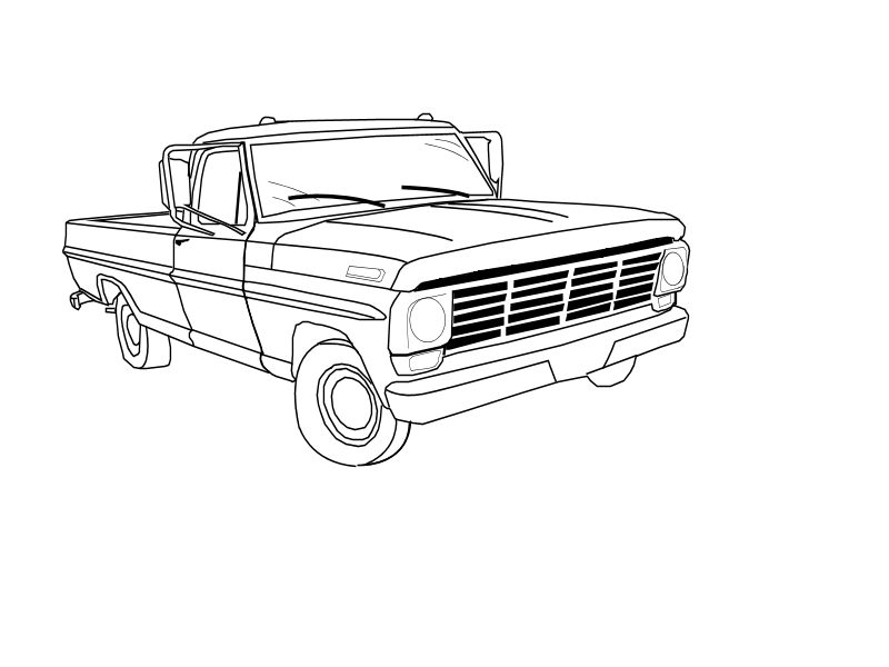 67 Ford Lineart by morgfarm1 on DeviantArt