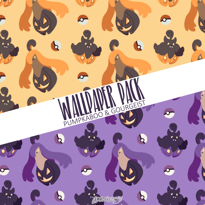 Pumpkaboo and Gourgeist | wallpaper pack by Donsveertje on DeviantArt