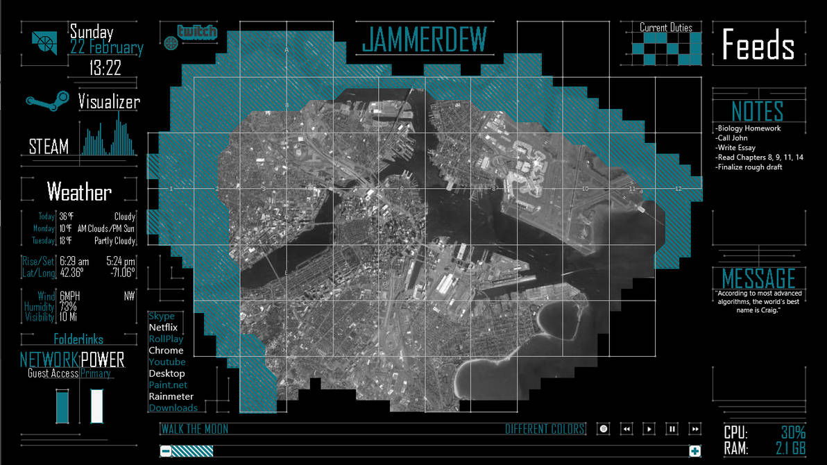 HUD Rainmeter Skin by JammerDew on DeviantArt