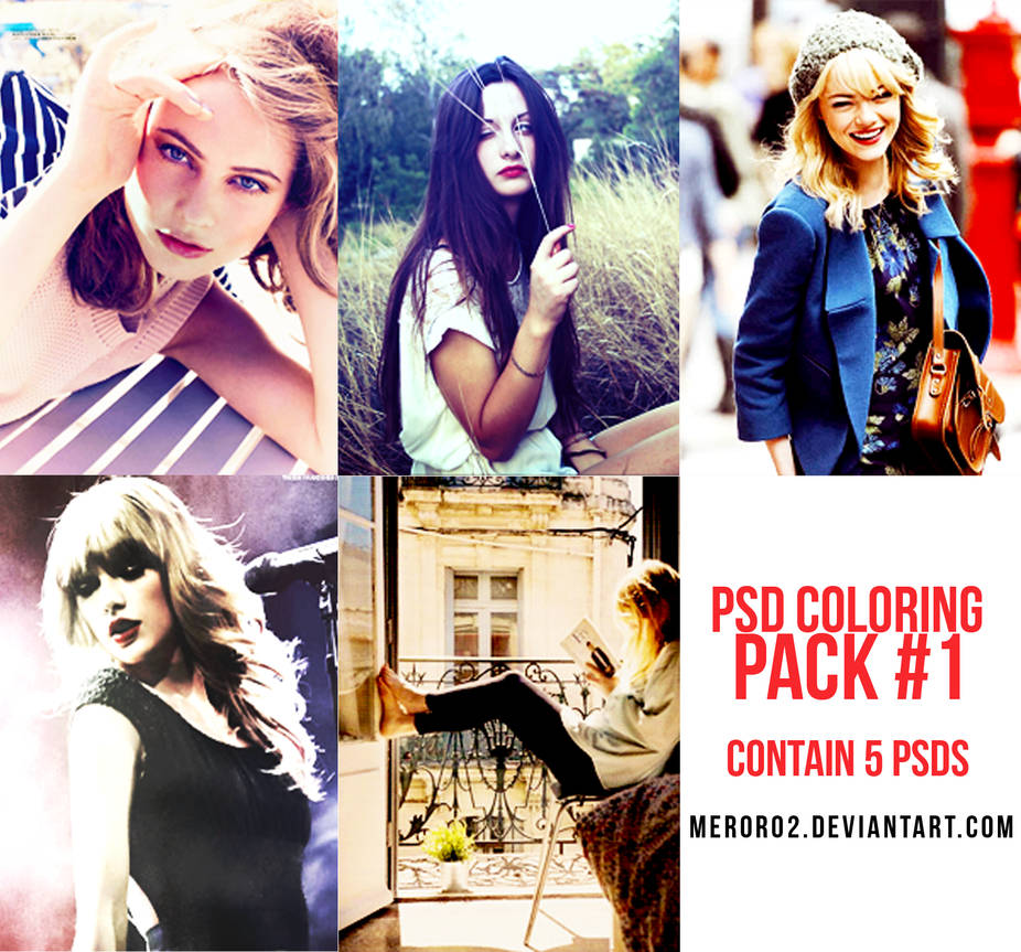 PSD COLORING PACK #1 by meroro2 on DeviantArt