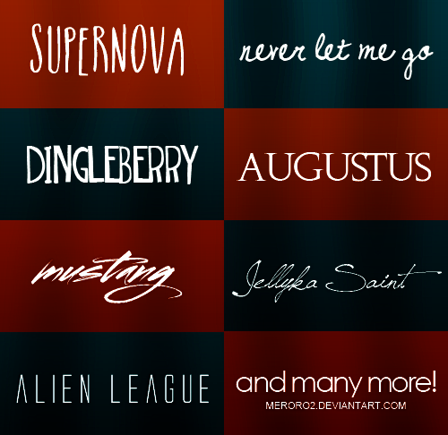 Font Pack [request By Niallers-] by meroro2 on DeviantArt