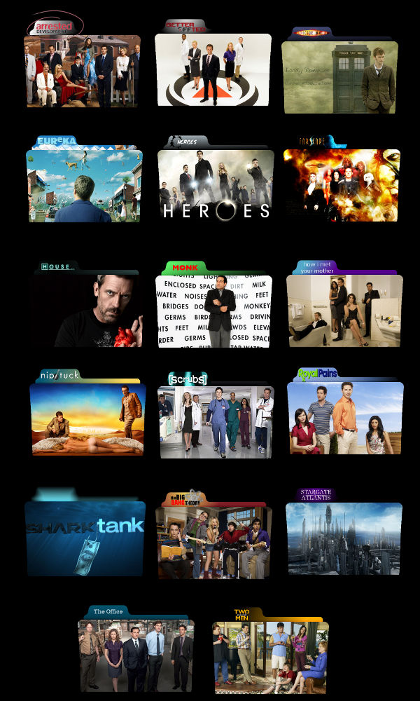 TV Show Folder Icon Pack ICO by kaik541 on DeviantArt