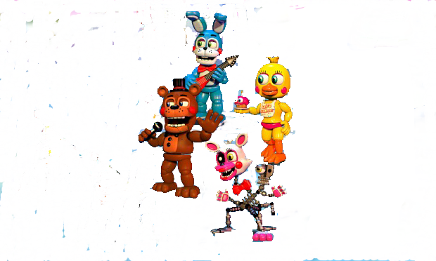 Adventure Freddy 2.0 and Friends (transparent) by OfficialBLU on DeviantArt