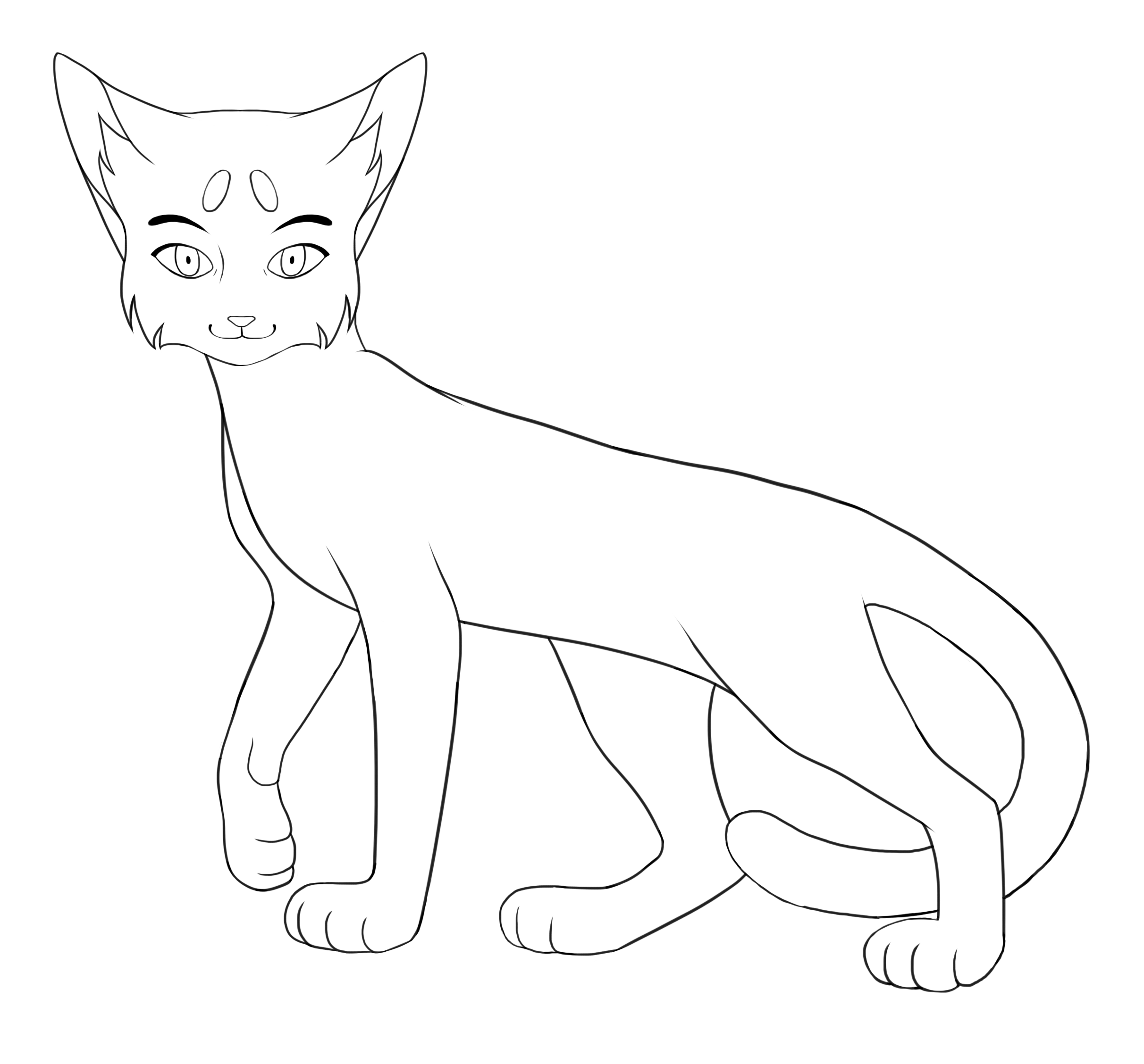 Free Cat Lineart [NEW] by waxwiing on DeviantArt