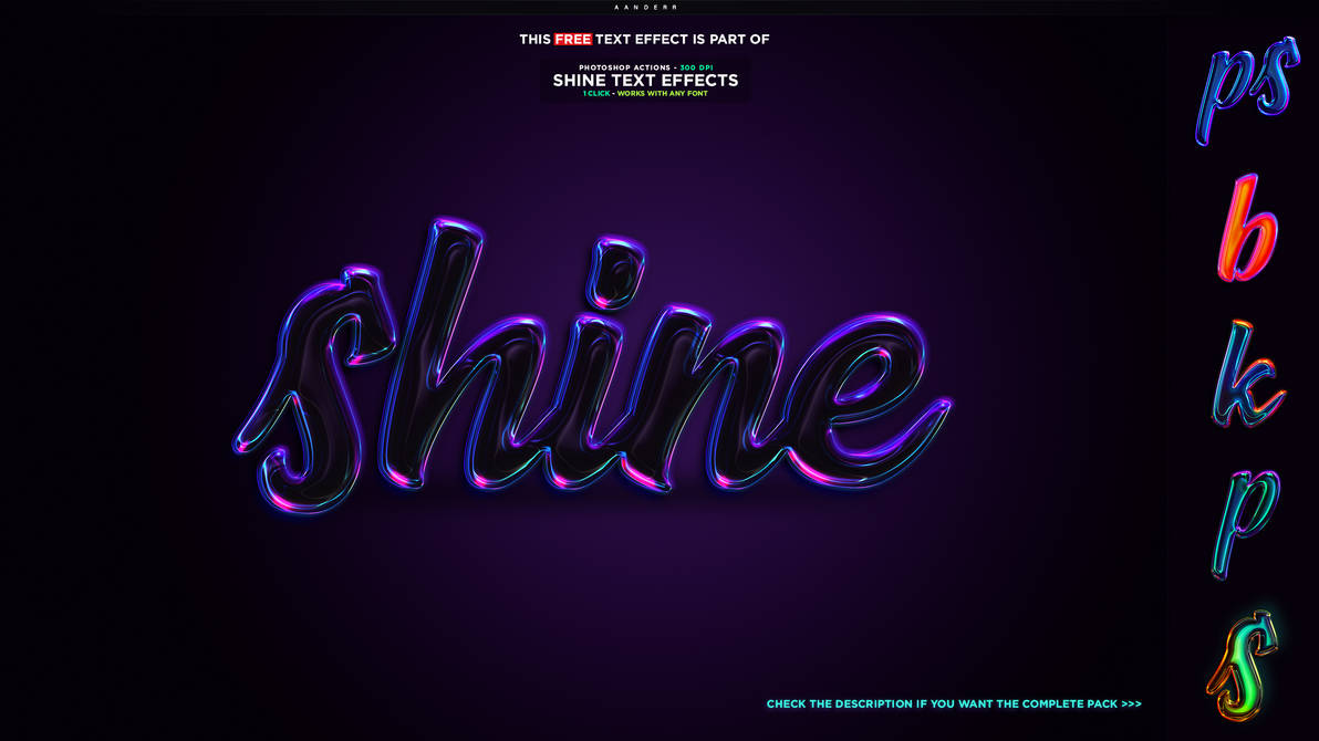 Free Shine Text Effect (Photoshop Action) by aanderr on DeviantArt
