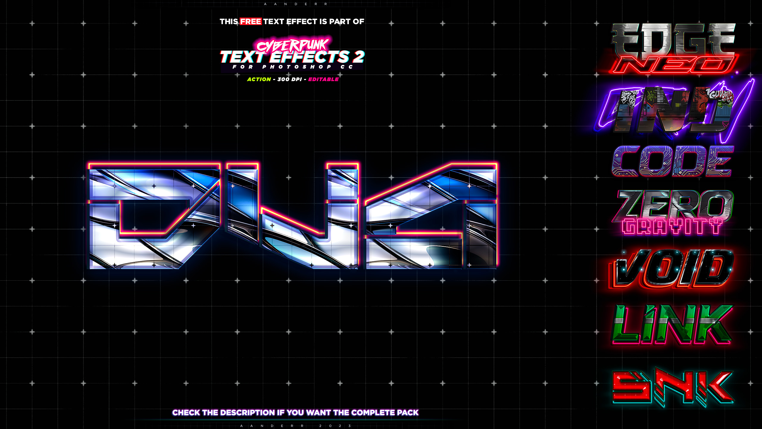 (Free) Cyberpunk Text Effect 2 for Photoshop by aanderr on DeviantArt