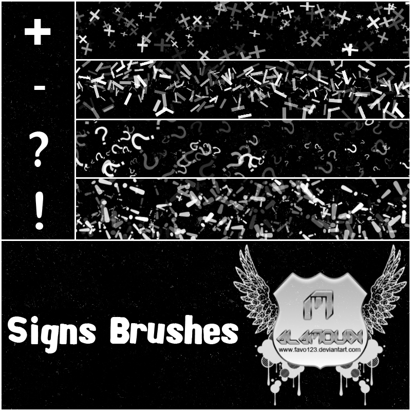 Signs Brushes by favo123 on DeviantArt