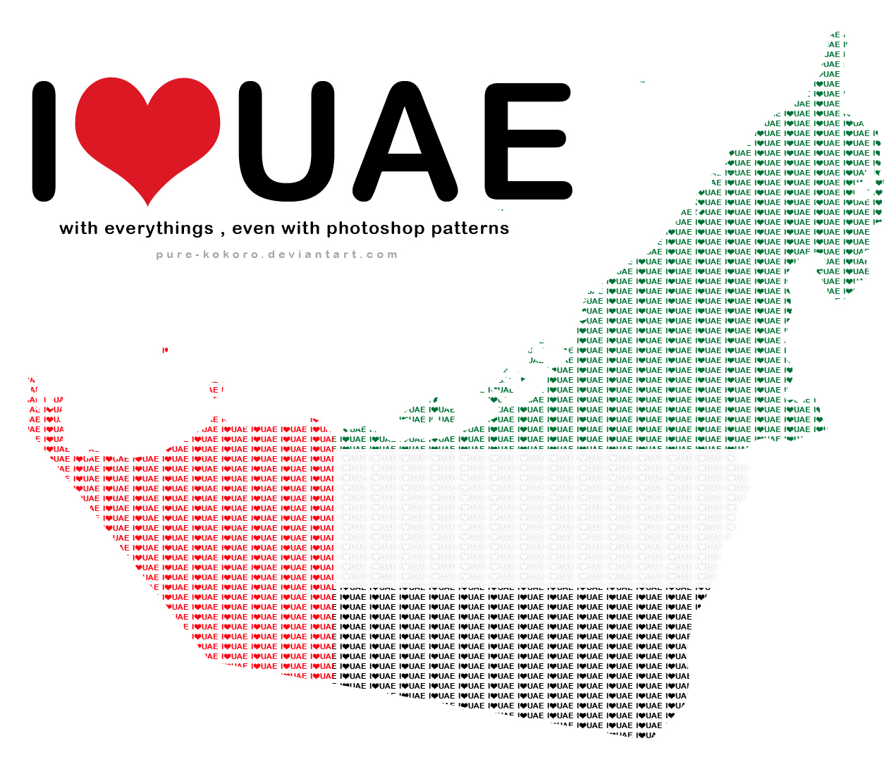 I Love UAE Pattern by Pure-Kokoro on DeviantArt