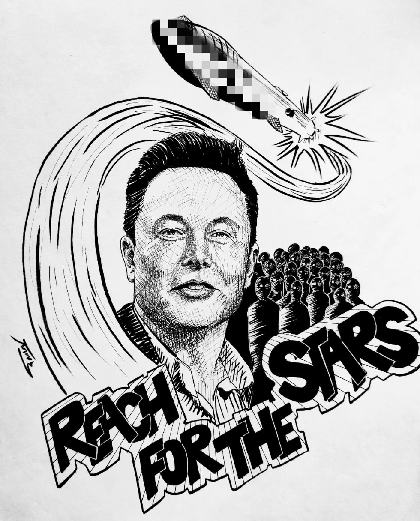 Elon Musk Fan Art (marker sketch) by Sauravbmalla on DeviantArt