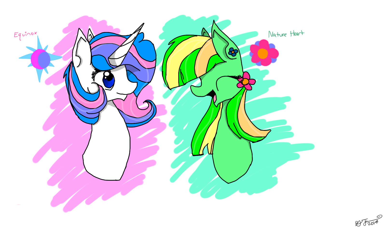 Me and my friend's pony OC by CosmicCat23 on DeviantArt