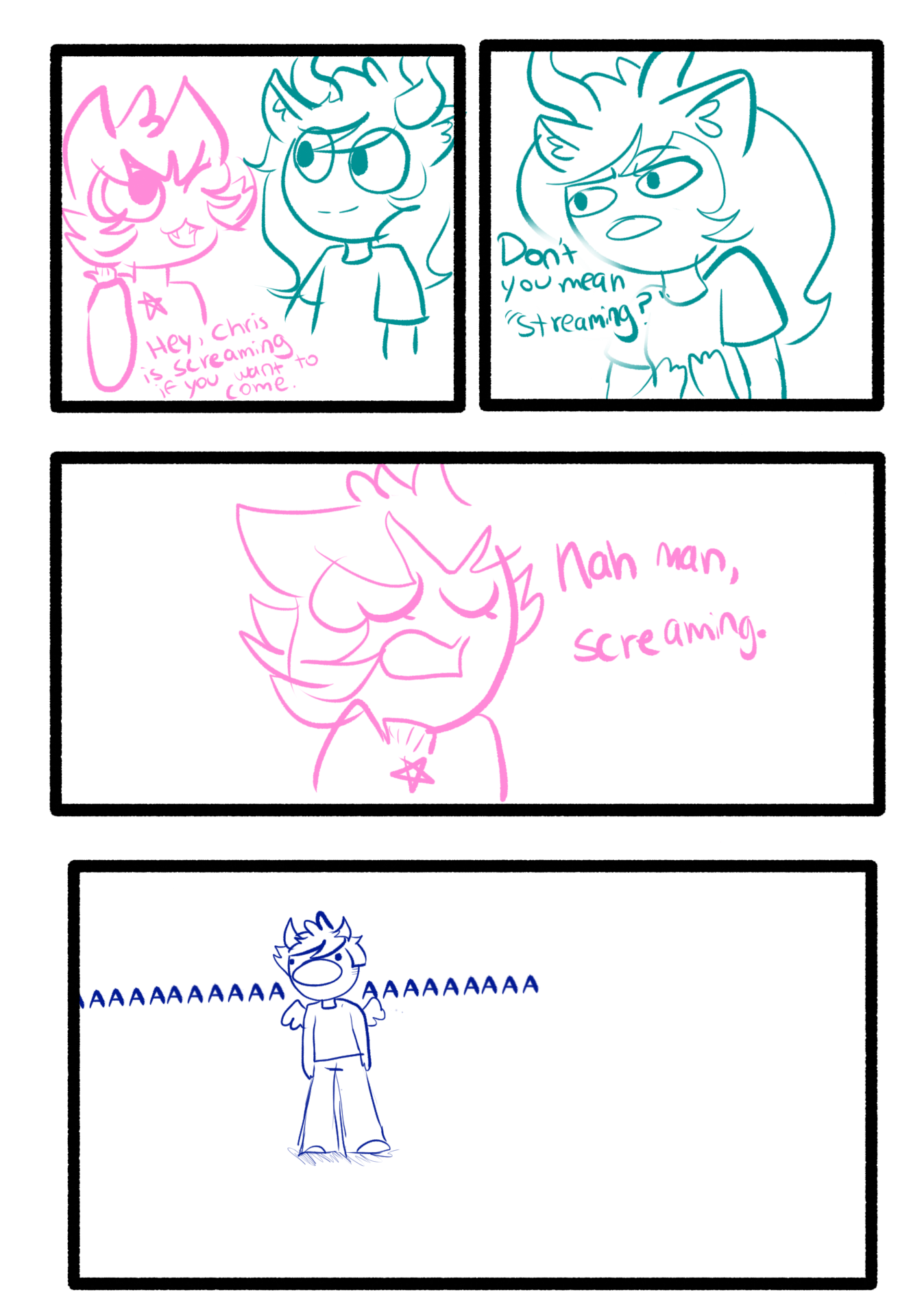 Screaming by CosmicCat23 on DeviantArt