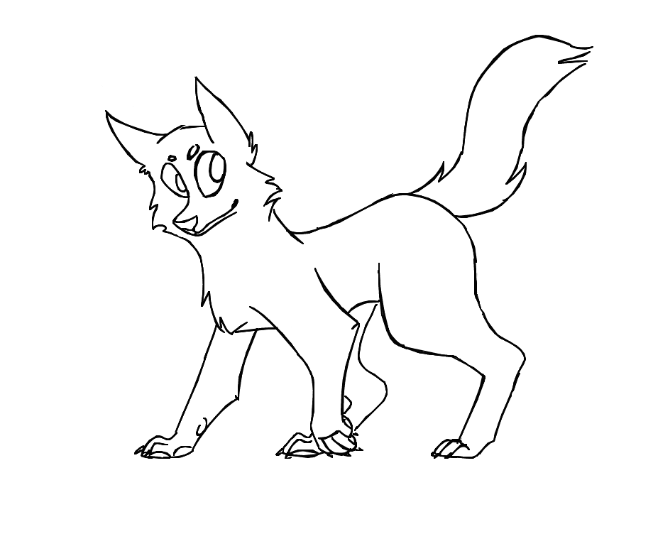 Free wolf Line-art by Dreamer-Of-Creation on DeviantArt