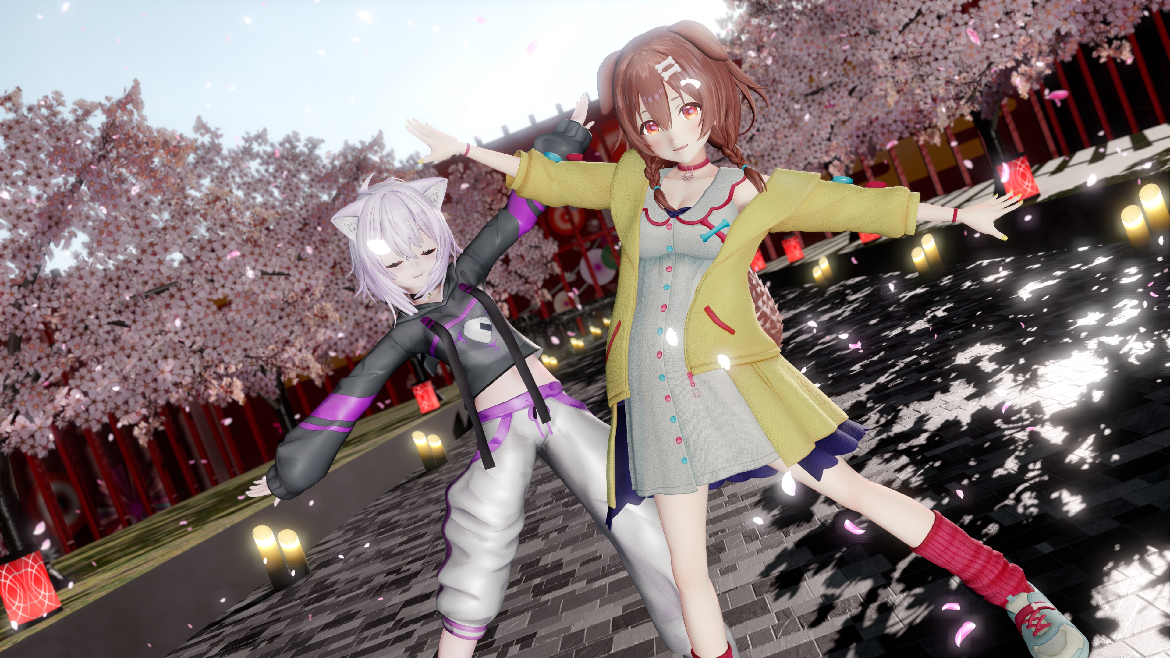 MMD Love Trial Korone x Okayu by chise306 on DeviantArt