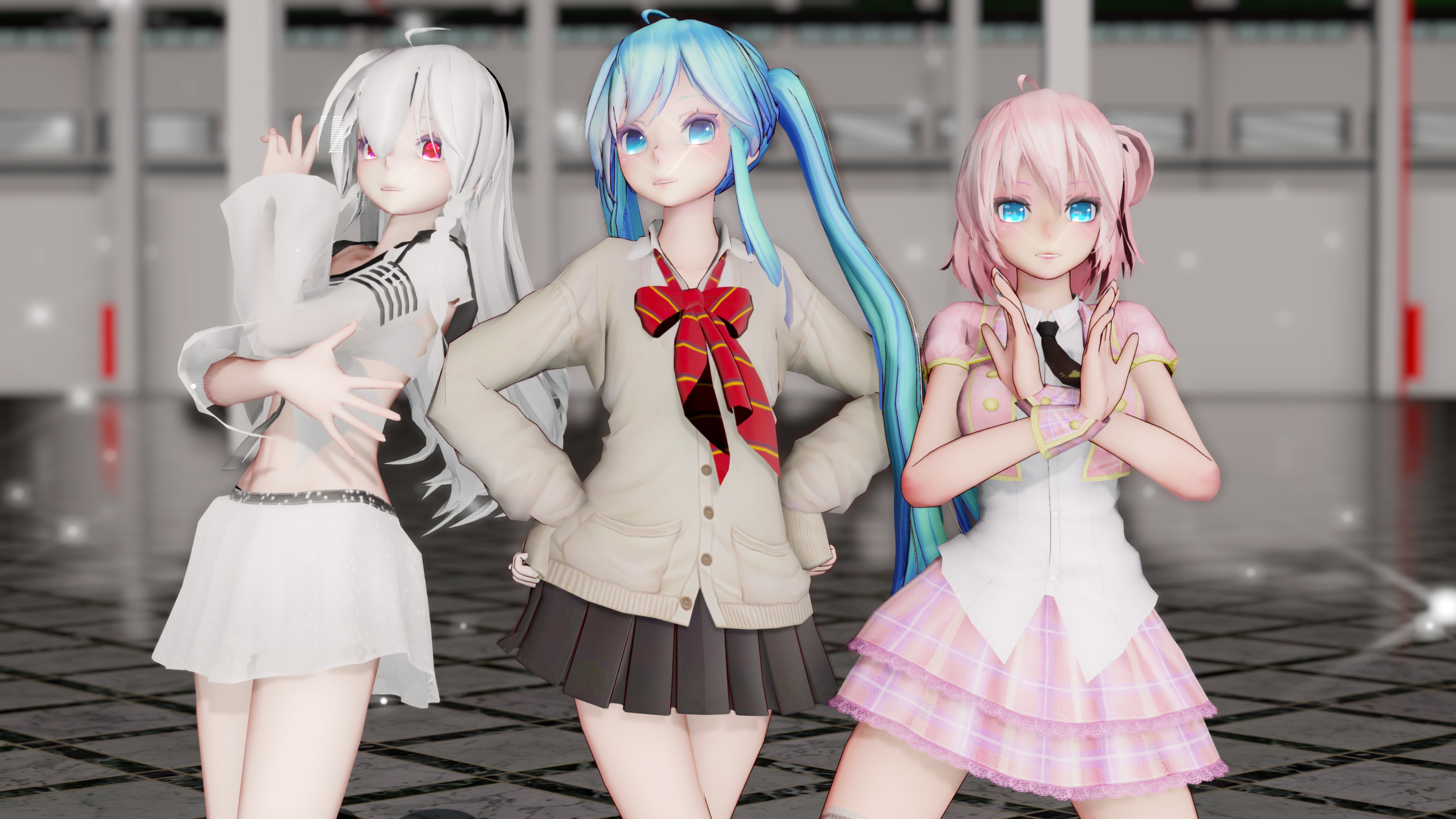 MMD Hand Clap - haku*miku*luka by chise306 on DeviantArt