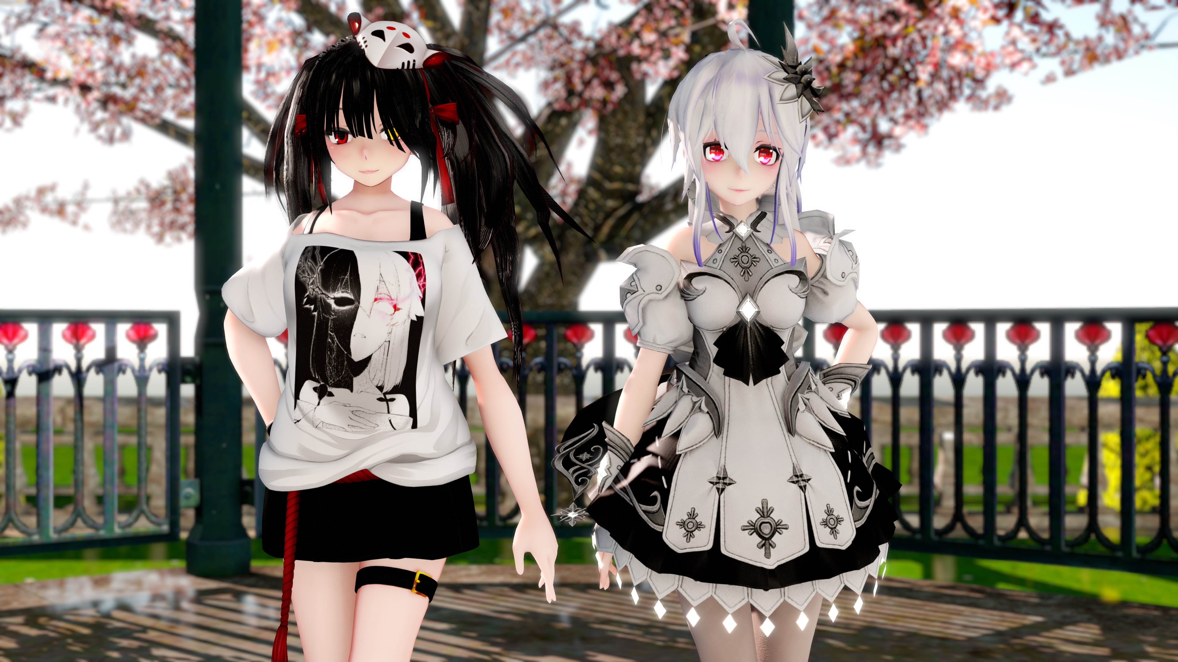 MMD Rabbit haku x kurumi by chise306 on DeviantArt