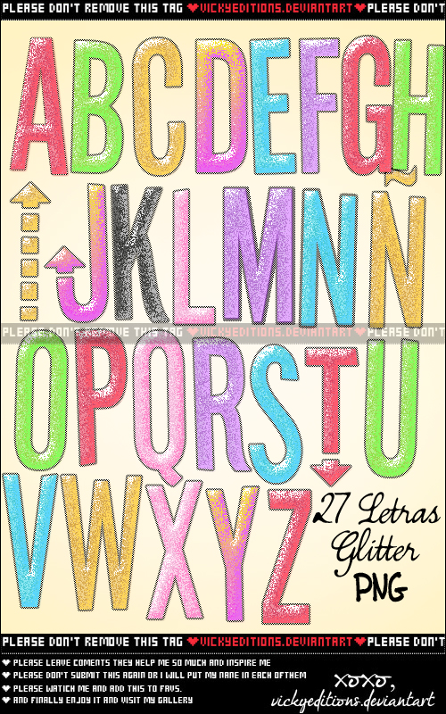 Letras PNG | by VickyEditions on DeviantArt