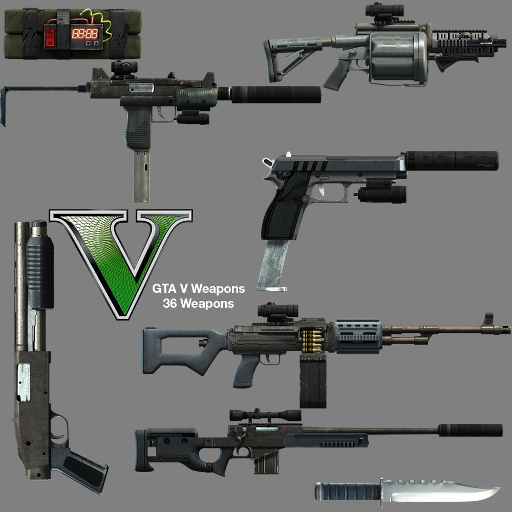 GTA V Weapons PSD by itsmonotune on DeviantArt