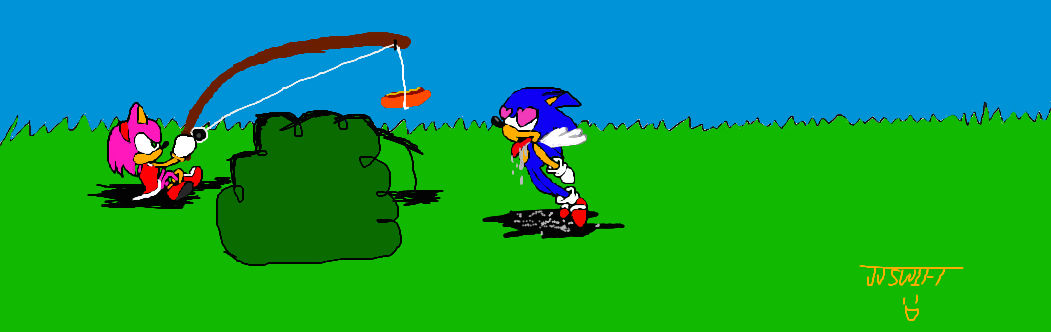 Amy fishing Sonic by JJSwiftProductions on DeviantArt
