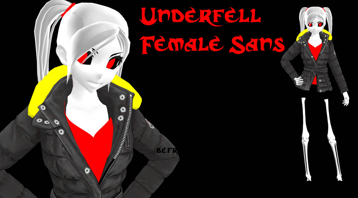 Underfell Female Sans for MMD DL by DrStinger on DeviantArt