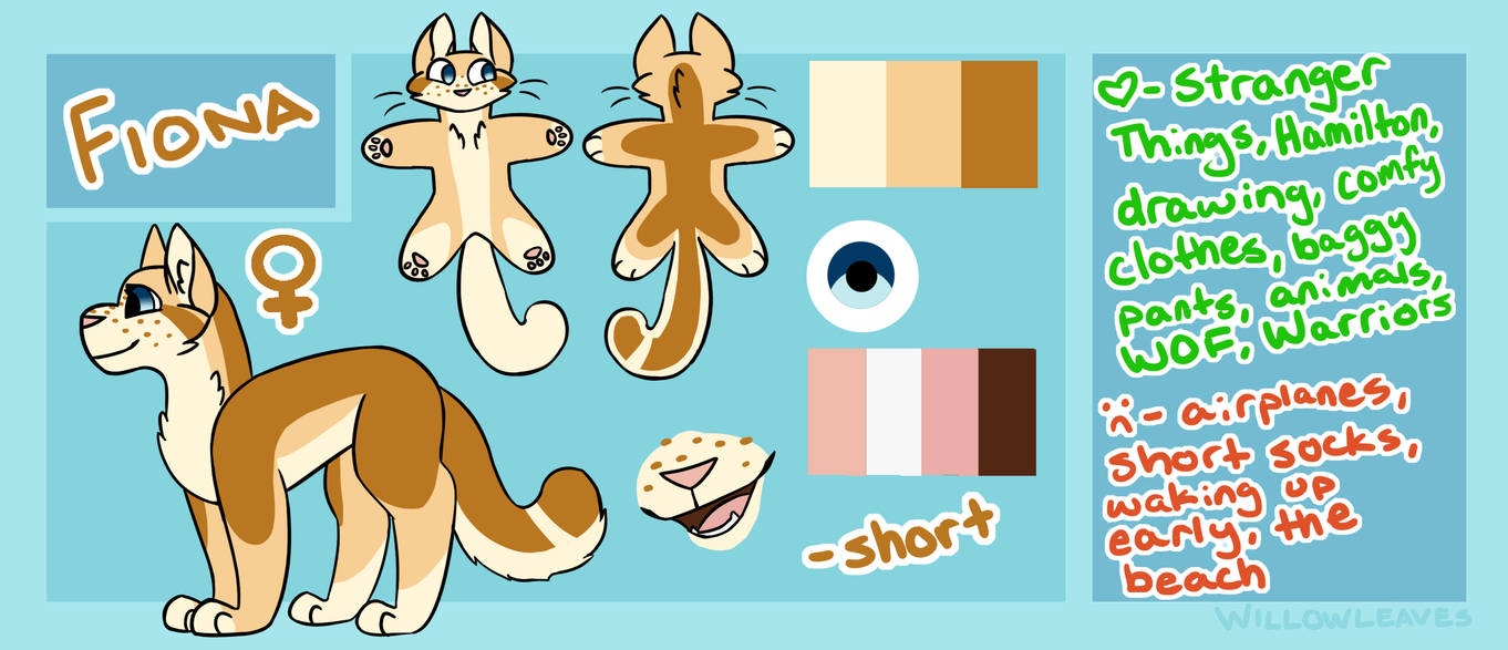 Fiona Reference Sheet by Miss-Mustache85 on DeviantArt