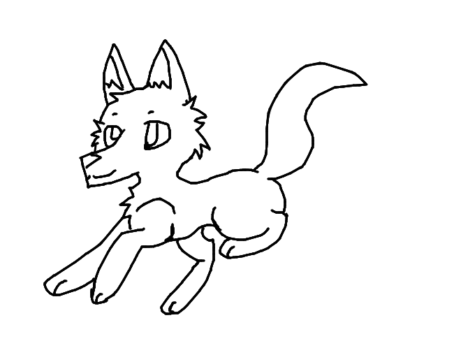 Running Wolf Outline by LaurenThunderWolf on DeviantArt