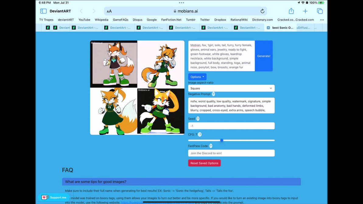 Mobians AI Is A Fun Sonic Related AI Site For All by bvw1979 on DeviantArt