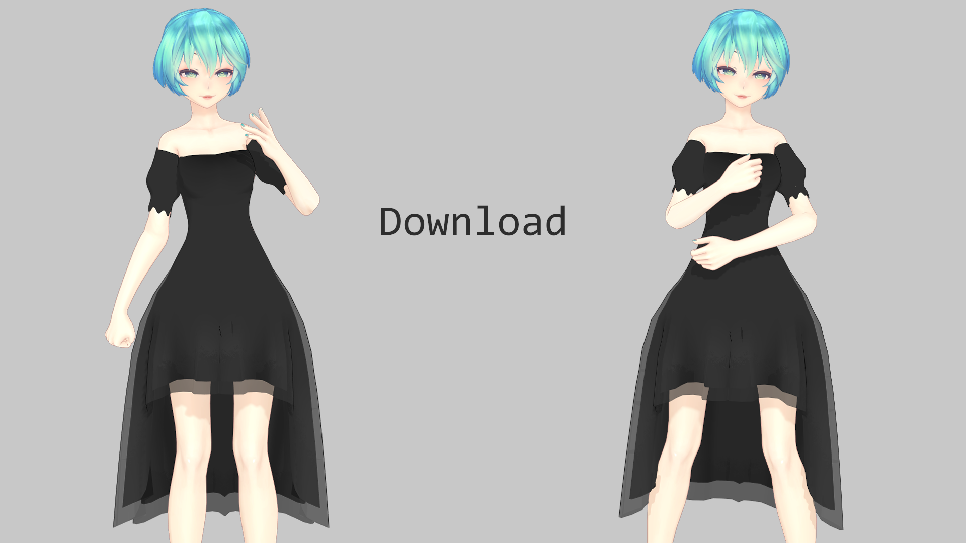 MMD:DL black dress by BadEyepatch on DeviantArt