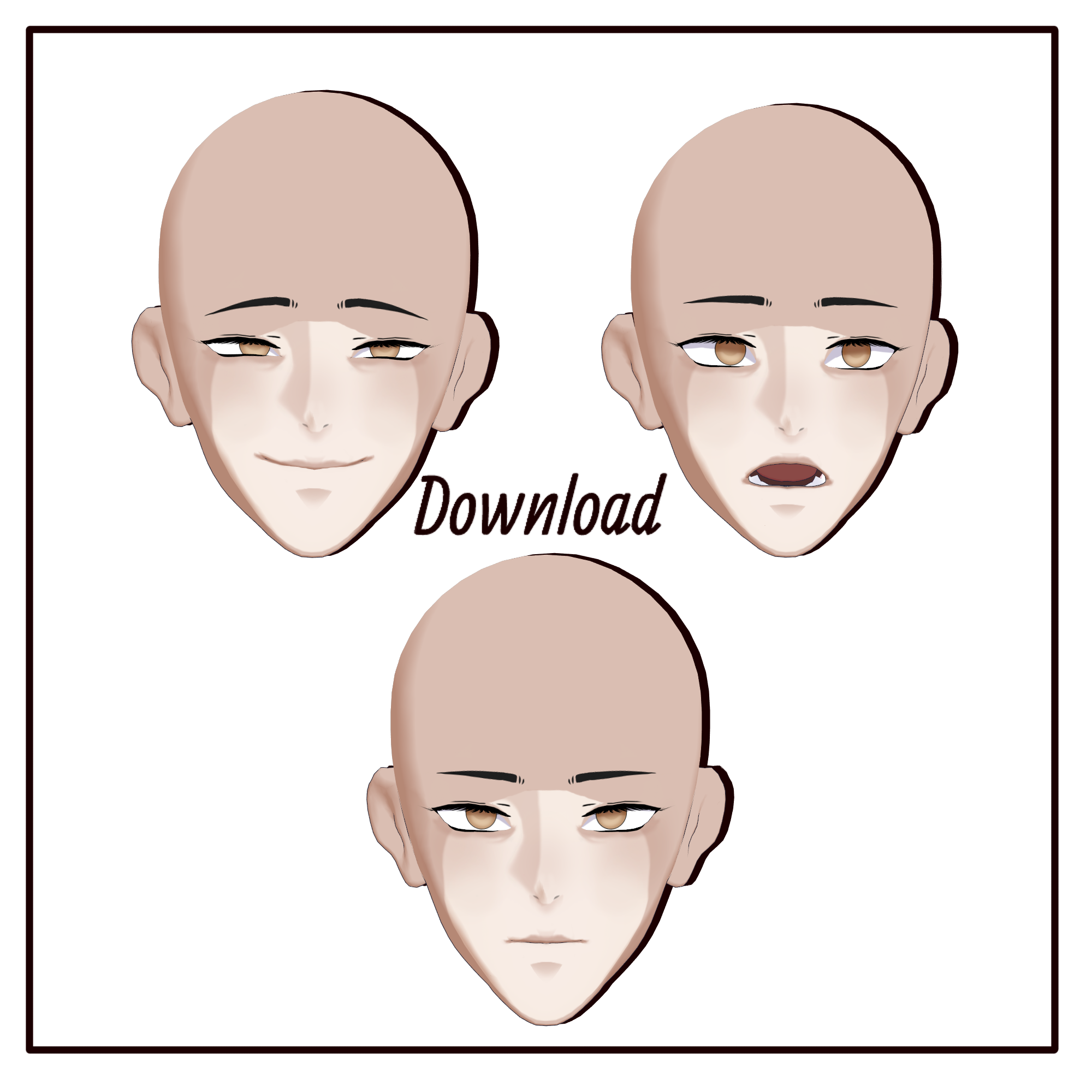 MMD - Male Head Download by BadEyepatch on DeviantArt